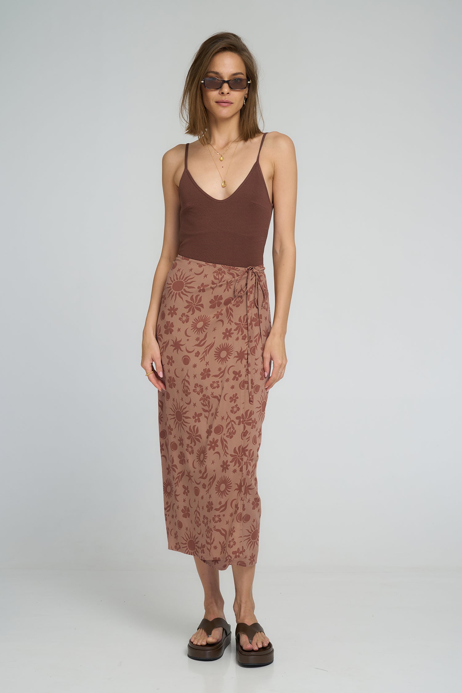 Hana Wrap Skirt - Mystic Wisdom Rust – LILYA